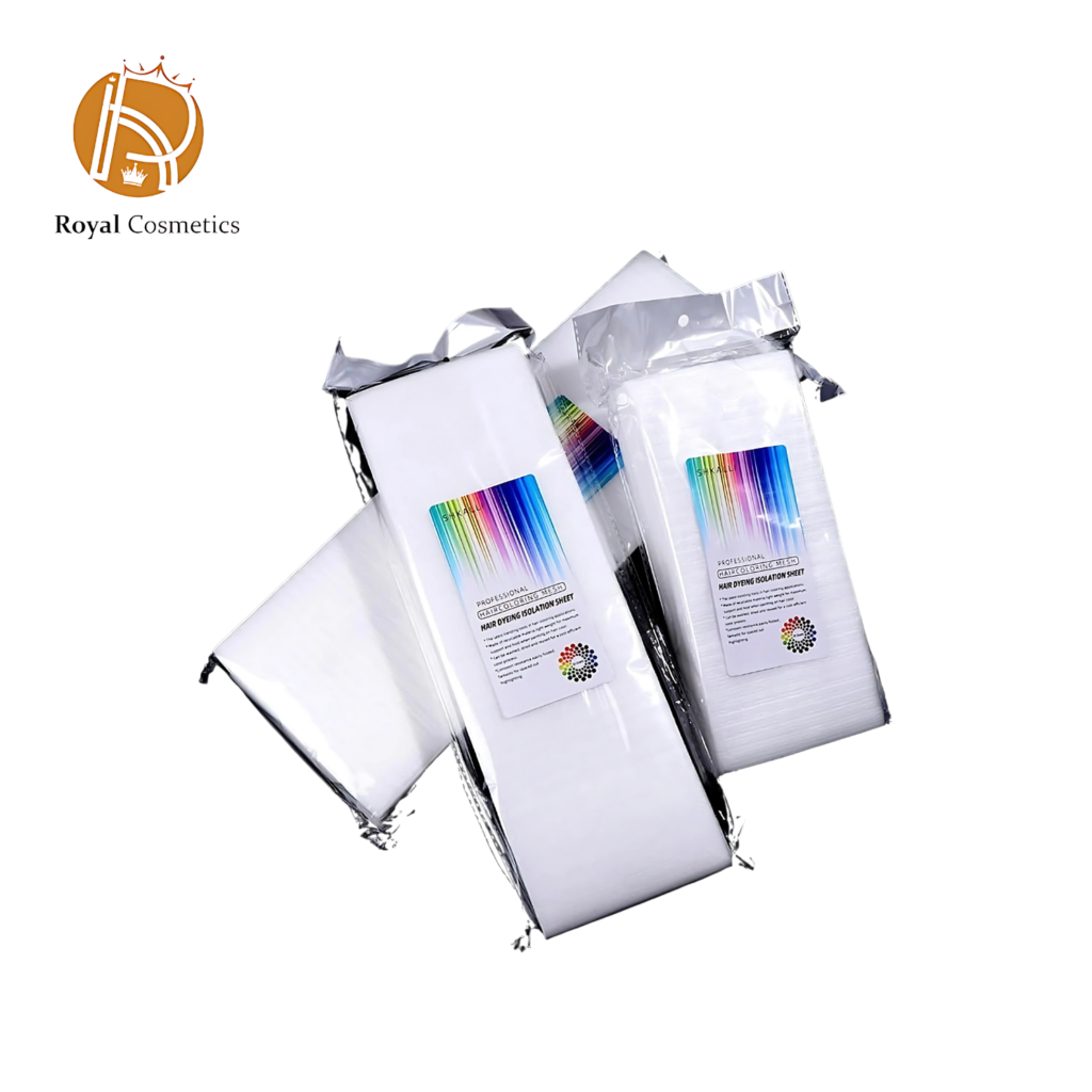 50Pcs Highlight Paper Hair Coloring Isolation Sheets - Royal Cosmetics