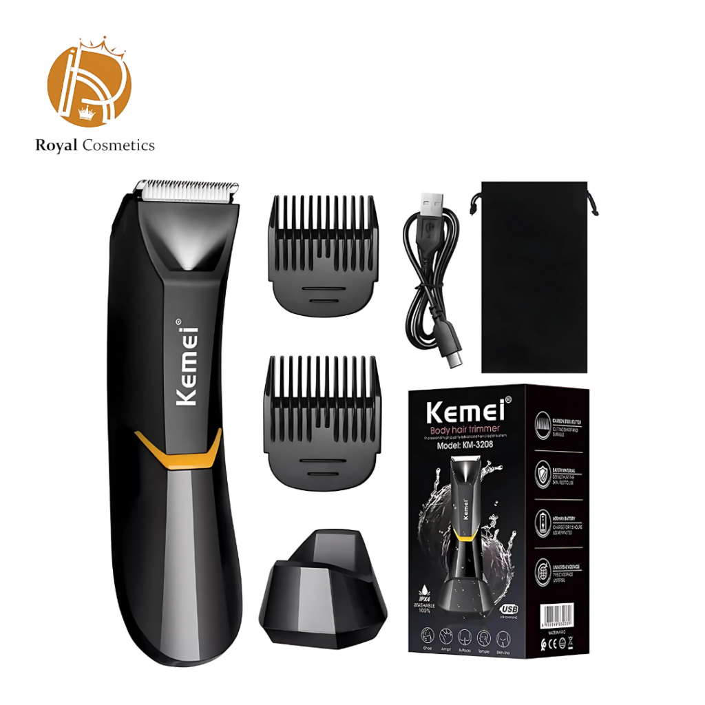 Kemei 3208 Body Hair Trimmer for Men - Royal Cosmetics
